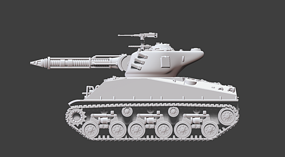Diesel Punk 46 - M5A3 Tesla Tank file to print – little-metal-spaceships