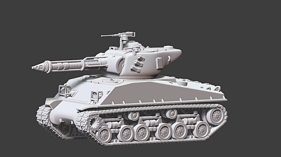 Diesel Punk 46 - M5A3 Tesla Tank file to print – little-metal-spaceships