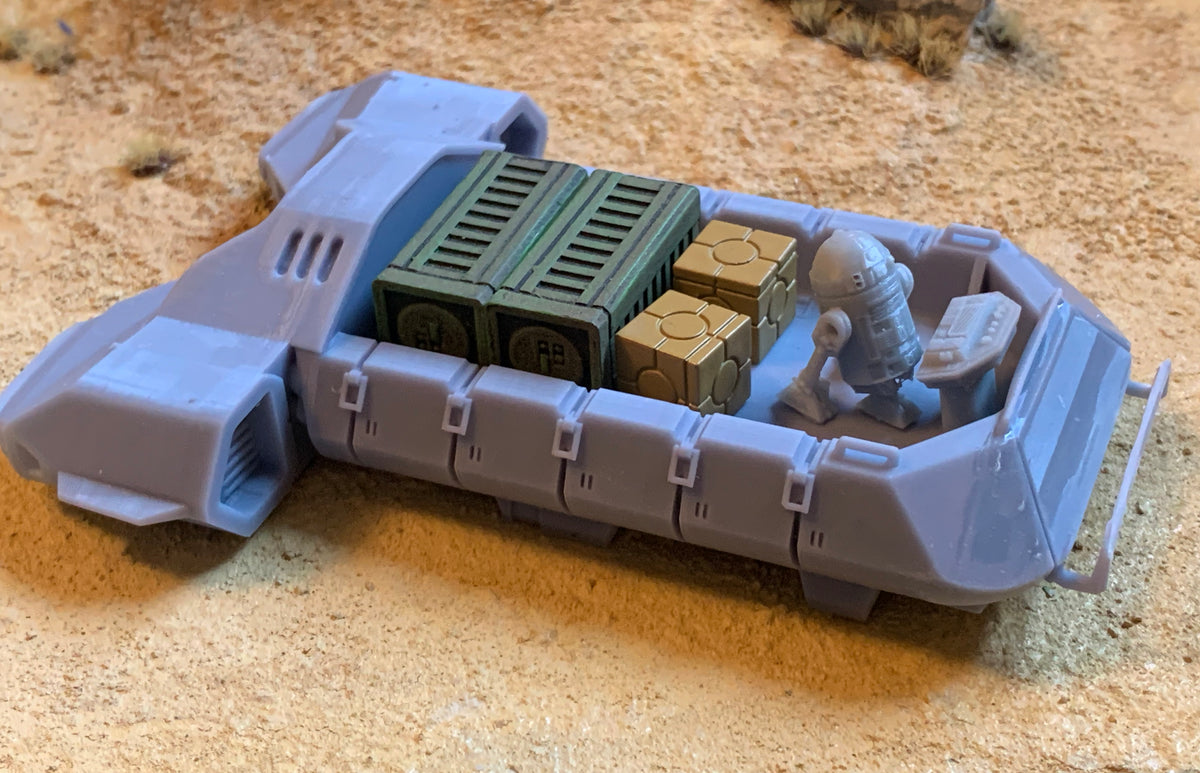 Sci-Fi Air Skiff (printed) – little-metal-spaceships